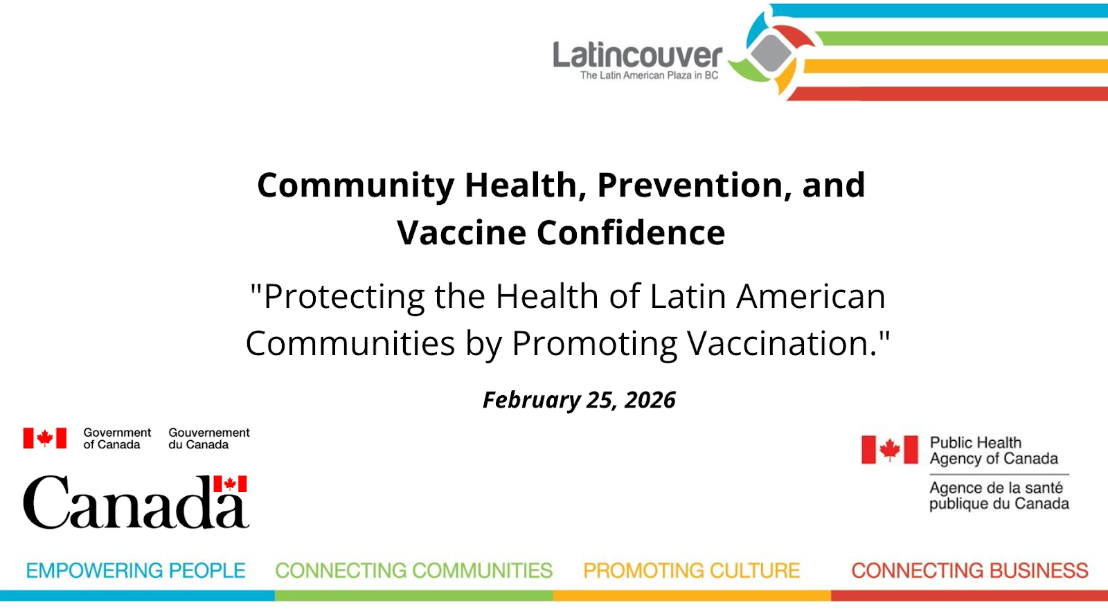 Community Health, Prevention, and Vaccine Confidence - Latincouver